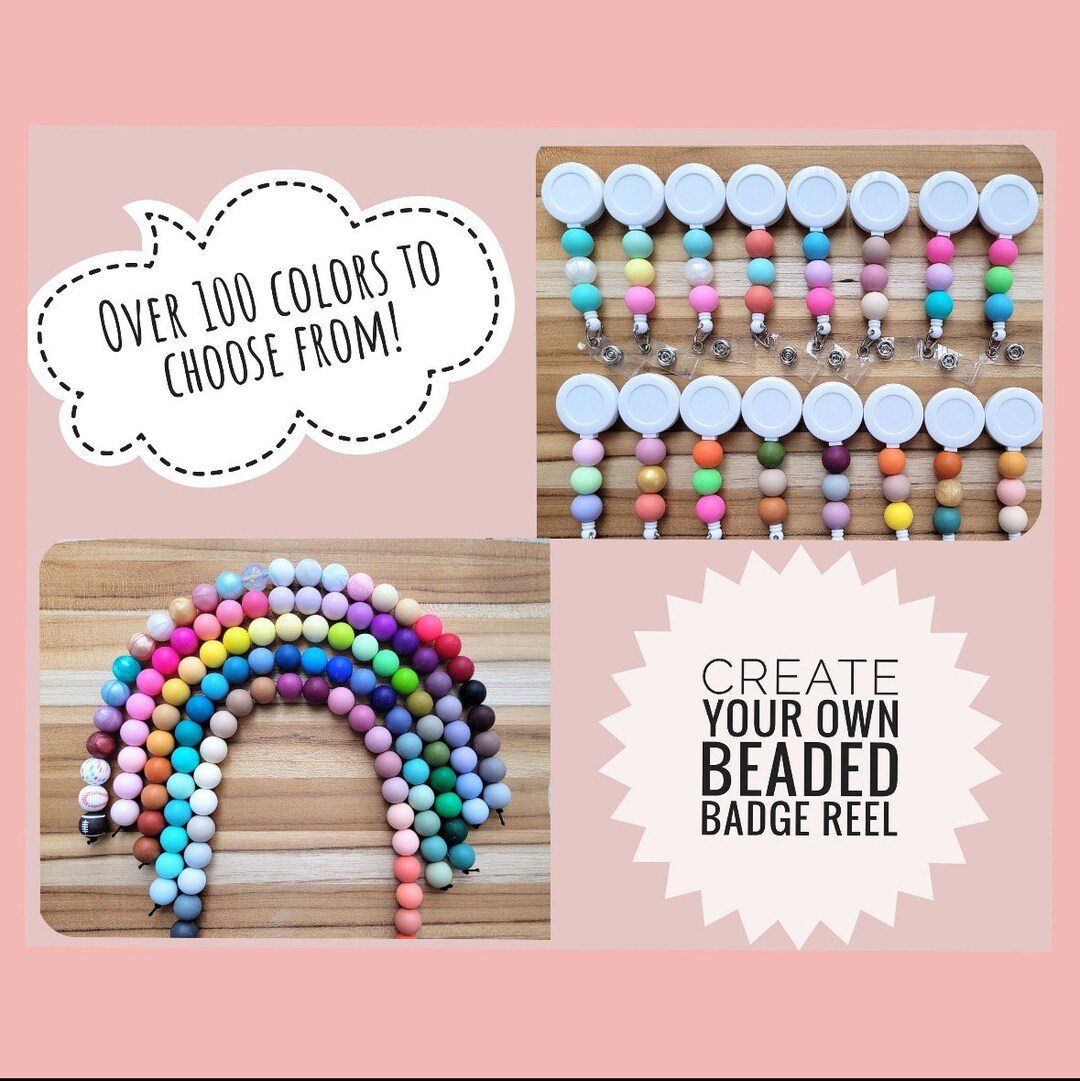 Create Your Own Custom Beaded Badge Reel, Beaded Badge Reel, Nurses ...