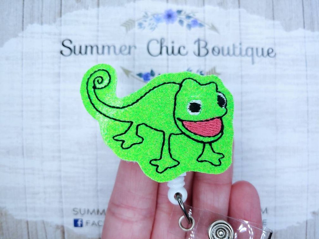 Glitter Lizard Badge Reel, Medical Badge Reel, Nurse Badge Reel, Lizard ...