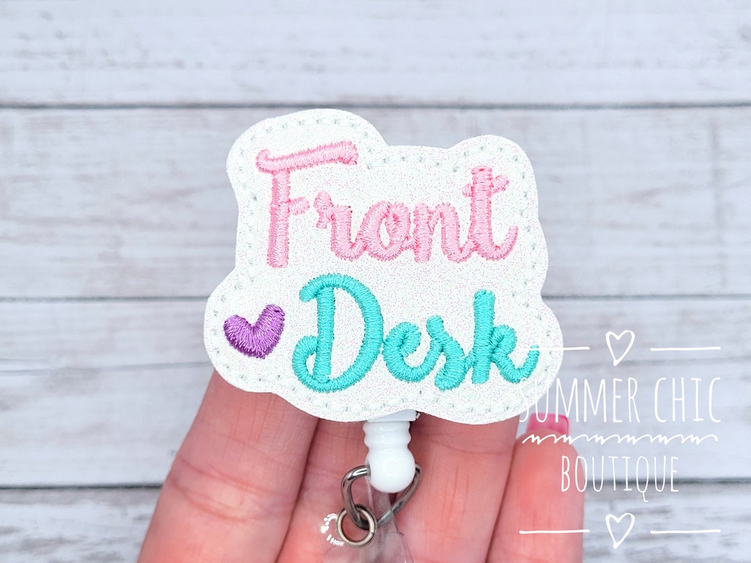 Front Desk Badge Reel, Receptionist Badge Reel, Medical Badge Reel ...