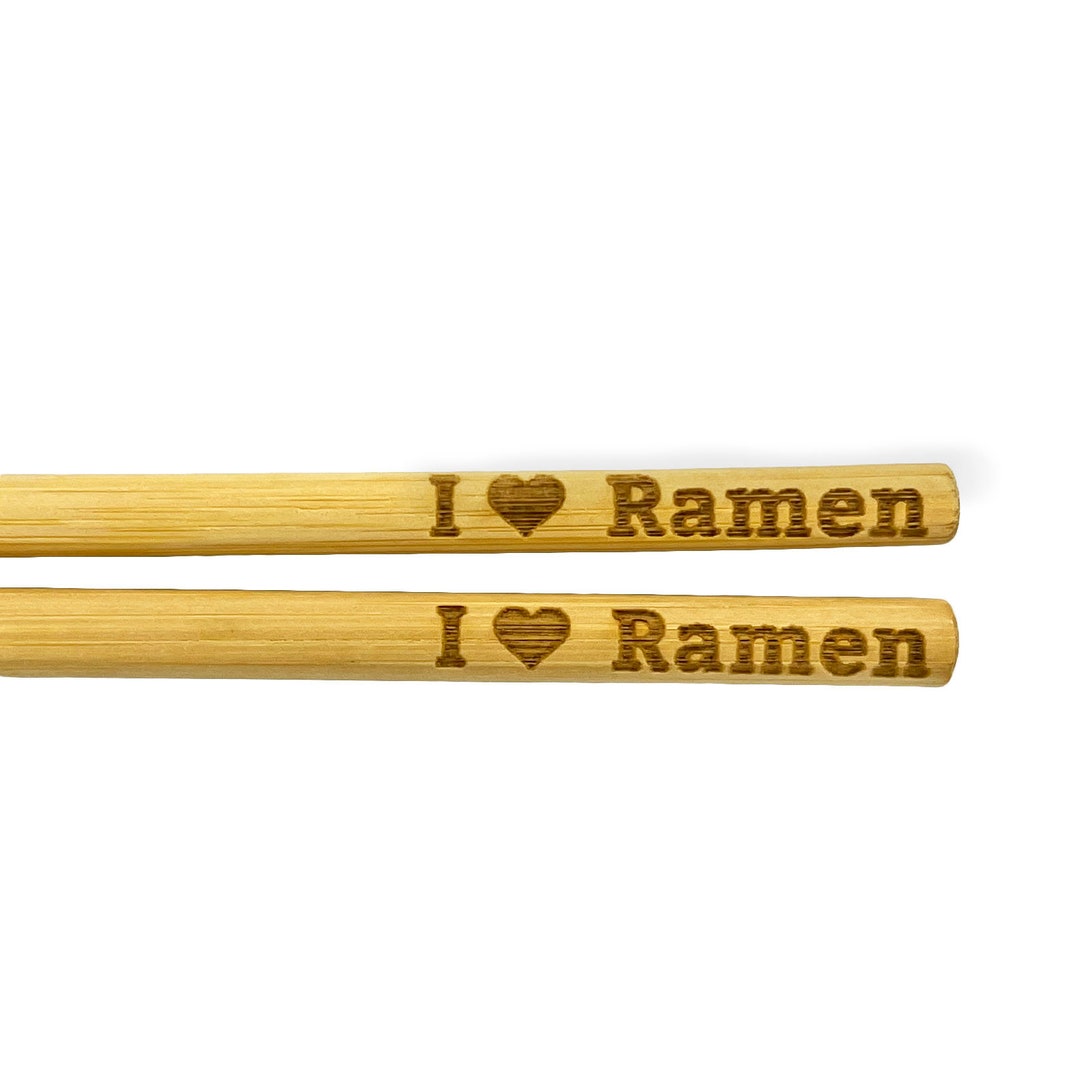 Engraved Bamboo I Love Ramen Chopsticks - Etsy