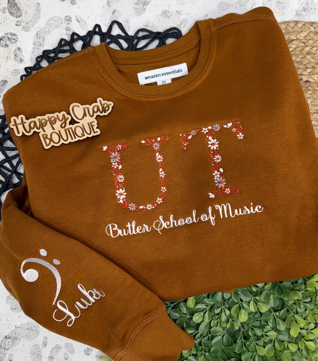 Custom FLORAL Alphabet College School Spirit Embroidered & Monogrammed ...