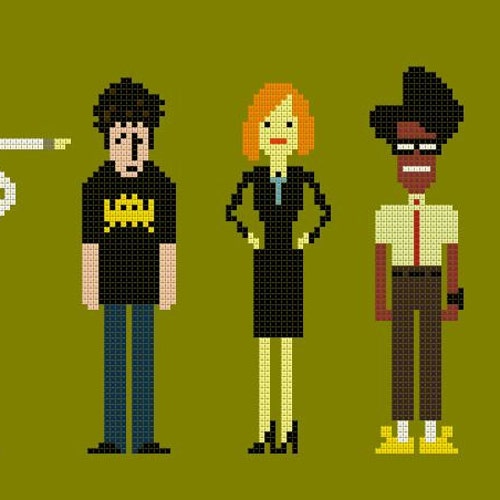 The IT Crowd Cross Stitch Chart Pattern With Denholm and - Etsy