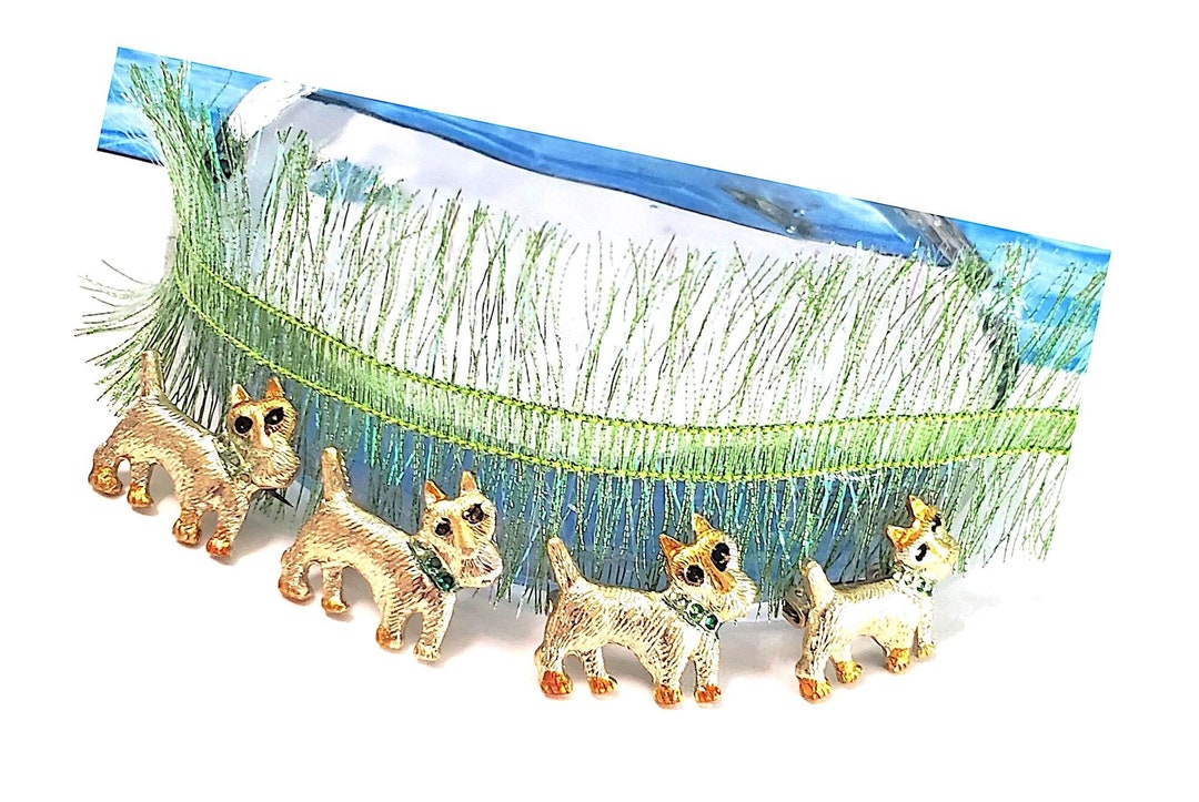 1960s Scottie Metal Pins, 4 Pc. Vintage Toys, Scottish Terrier Pin ...