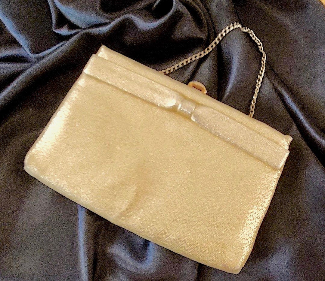 Vintage Gold Lamé Evening Bag, 1950s Clutch Purse, 'after Five' - Etsy