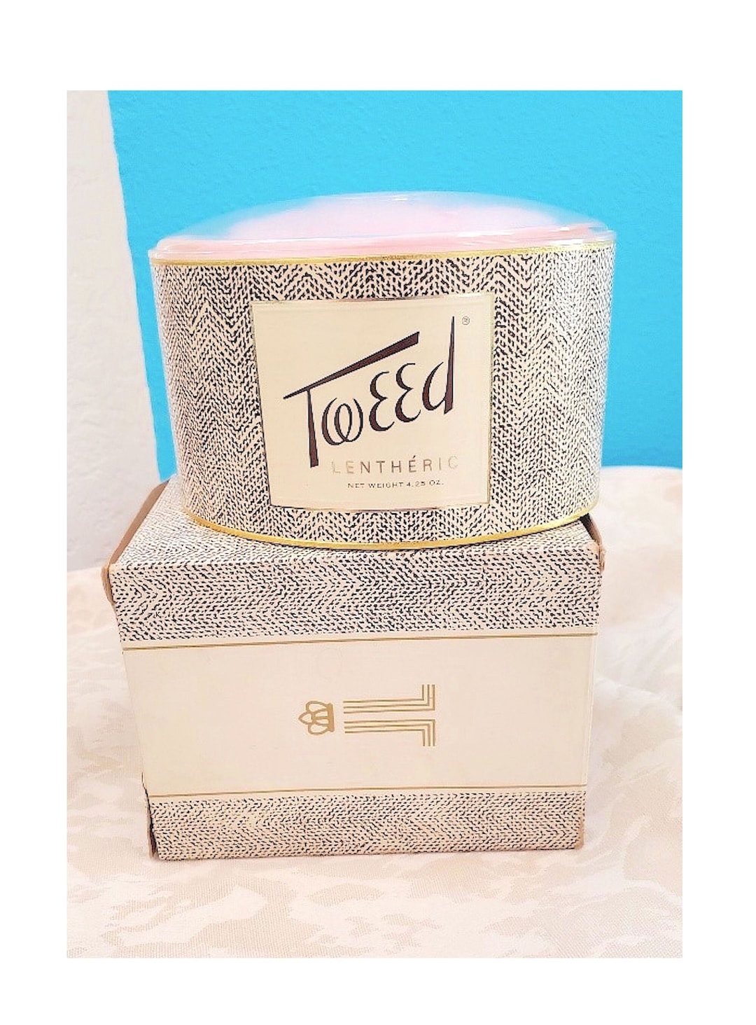 Tweed Dusting Body Powder 1950s Oval Box W/ Clear Lid - Etsy