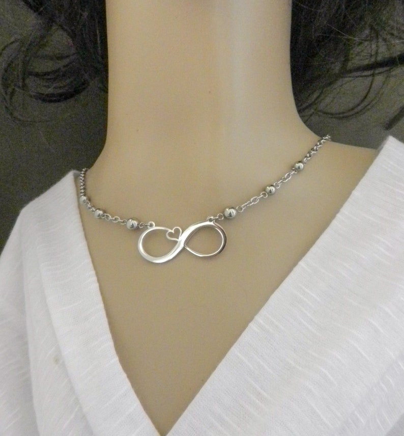 Infinity Heart Discreet Day Collar Submissive Silver - Etsy