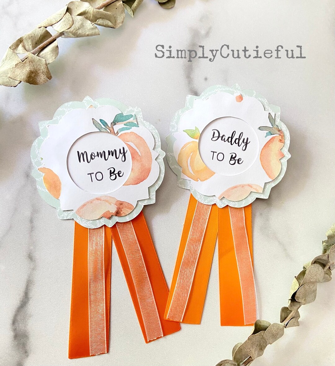 Peach Baby Shower Watercolor Peach Baby Shower Cutie Peach - Etsy