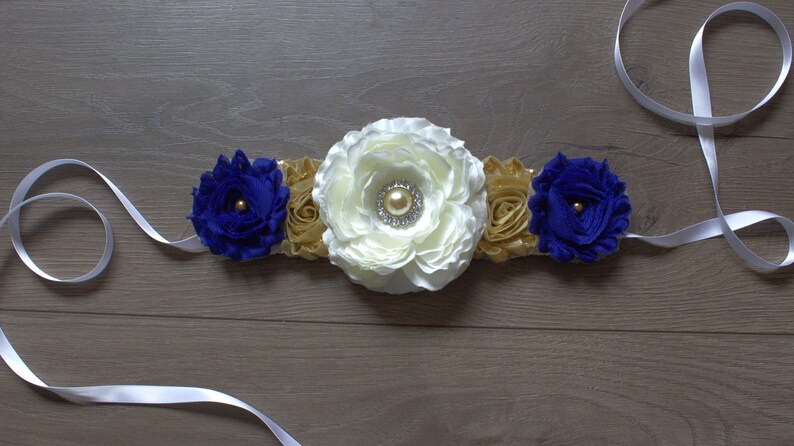 Royal Blue Maternity Sash Royal Prince Baby Shower Sash Blue | Etsy