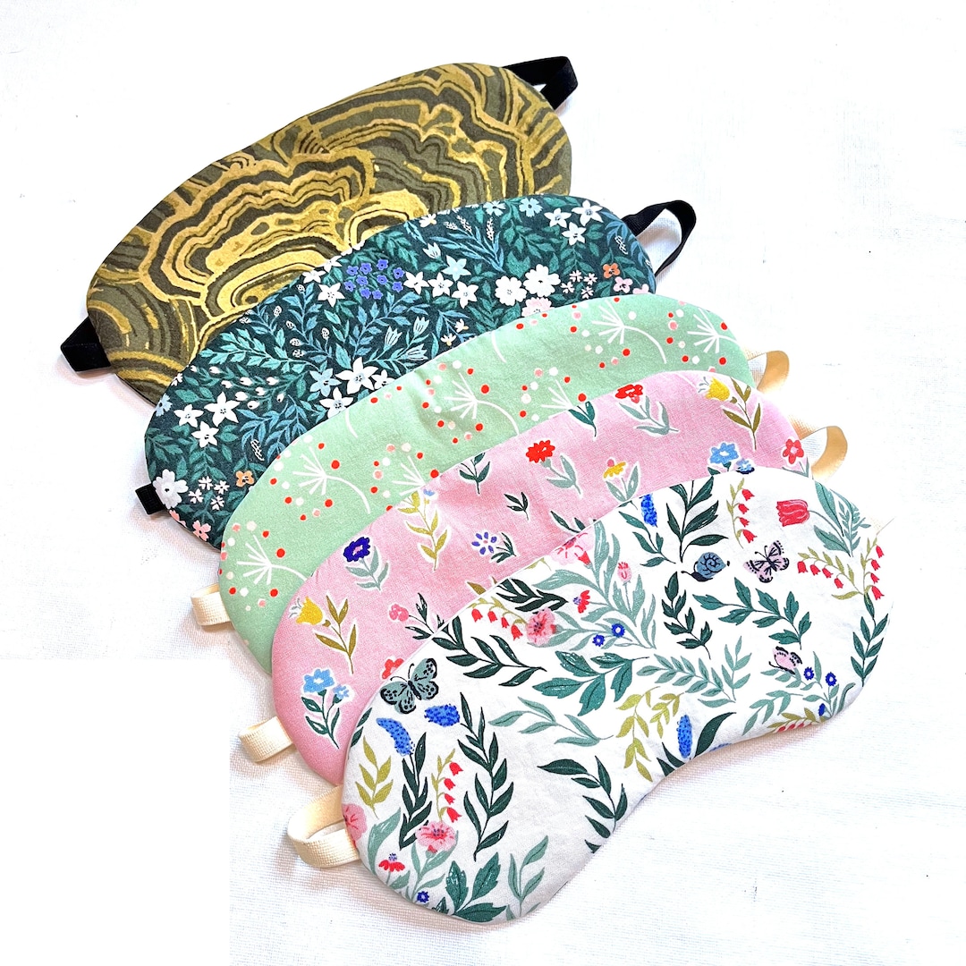 Organic Cotton Sleep Mask, Handmade Organic Cotton Eye Mask, Lavender ...