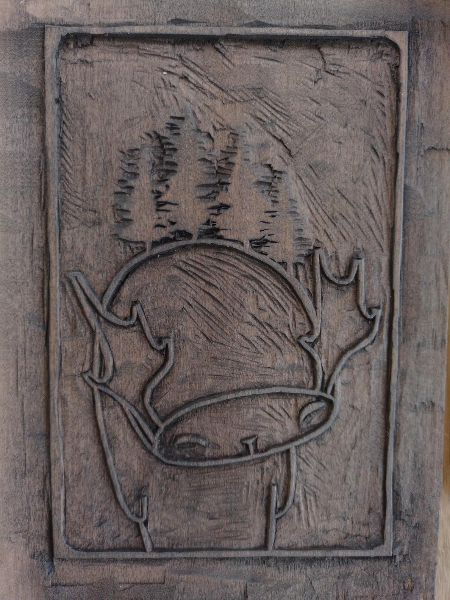 Mokuhanga - Xylography - Mountain Creature - Limited Edition -woodpres ...