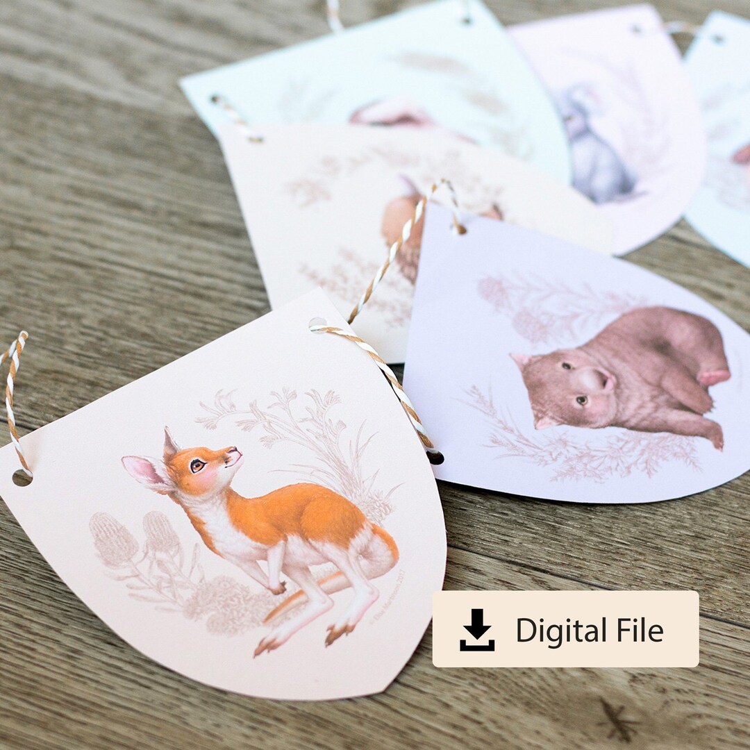 Australian Nursery, Printable Bunting, Nursery Decor, Nursery Art ...