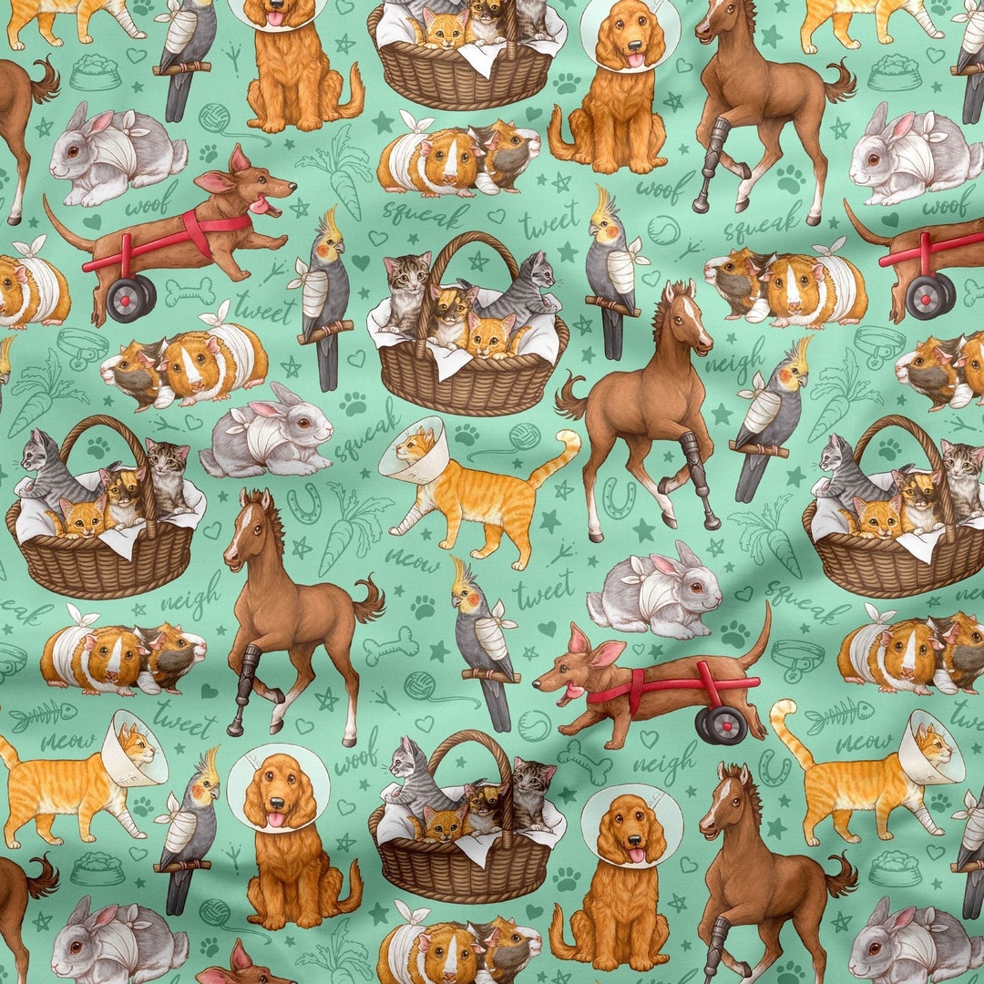 Veterinary Scrubs Fabric | Vet Fabric by the Half Metre | Vet Nurse ...
