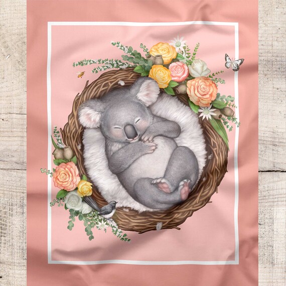 Australian Koala Fabric Quilt Panel Koala Quilt Panel for | Etsy