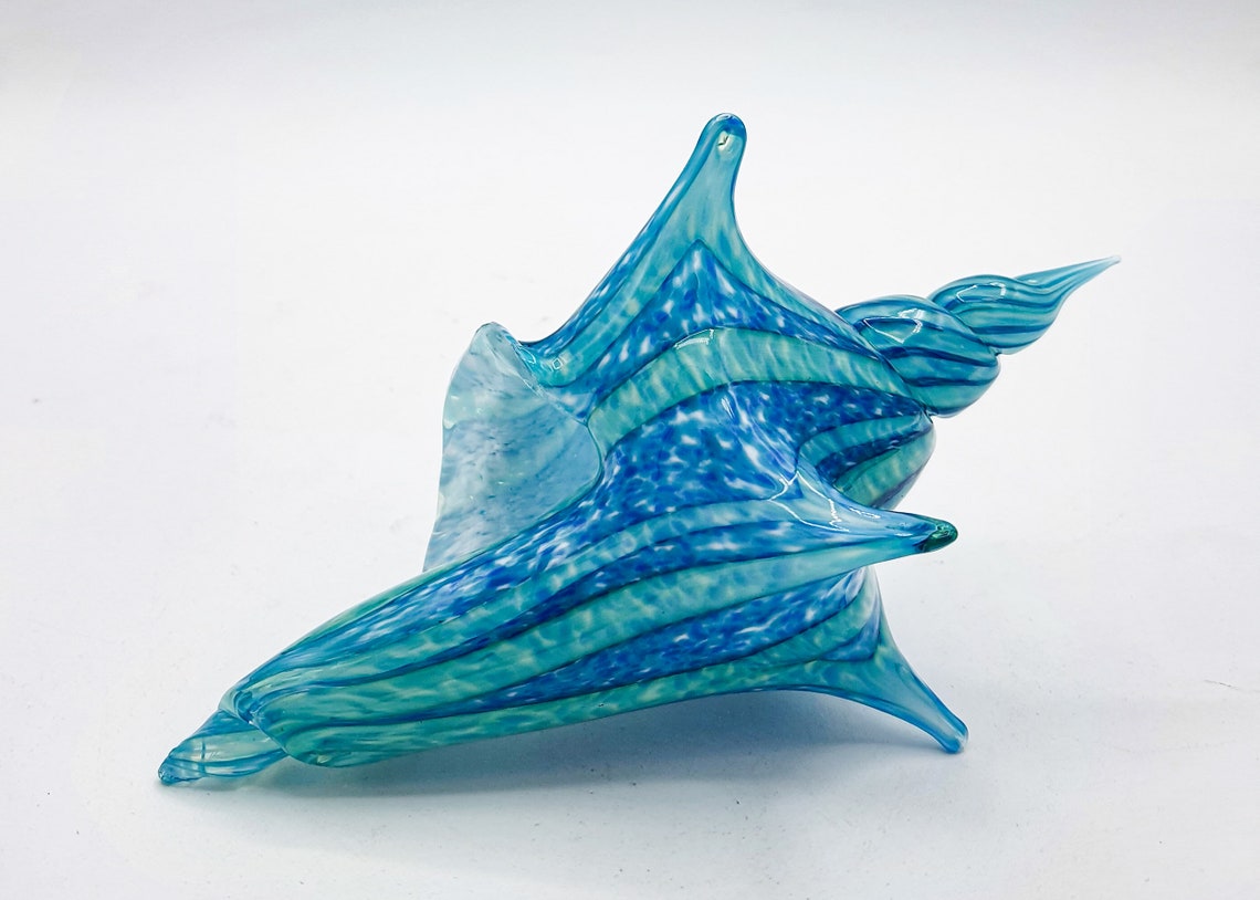 Blown Glass Conch Shell - Etsy