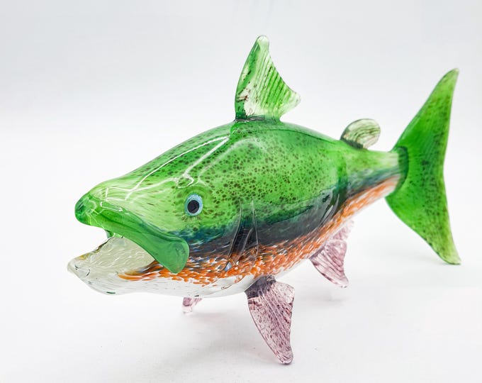 Blown Glass Trout - Etsy