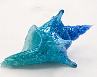 Blown Glass Conch Shell - Etsy