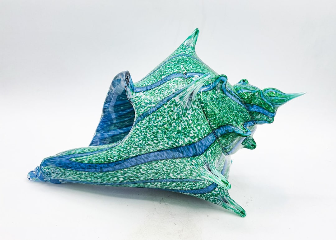 Blown Glass Conch Shell - Etsy