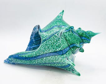 Blown Glass Conch Shell - Etsy