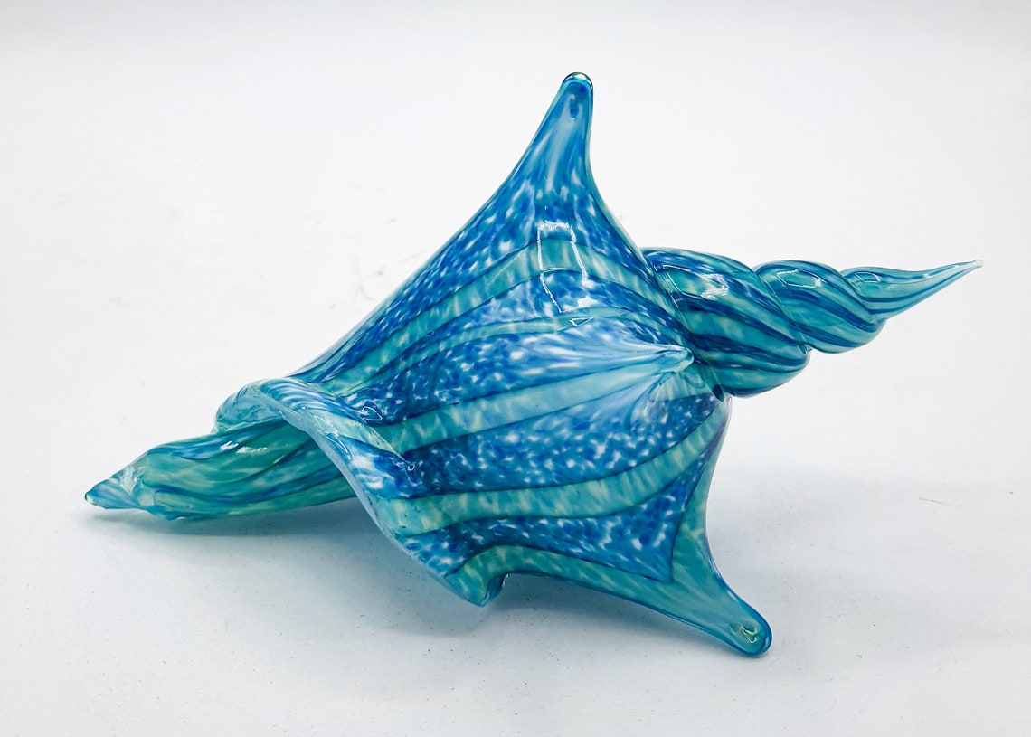 Blown Glass Conch Shell - Etsy