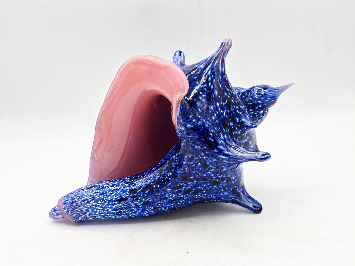 Blown Glass Conch Shell - Etsy