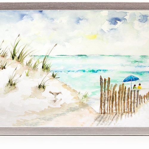 Beachscape Print of Original Watercolor Landscape Painting - Etsy