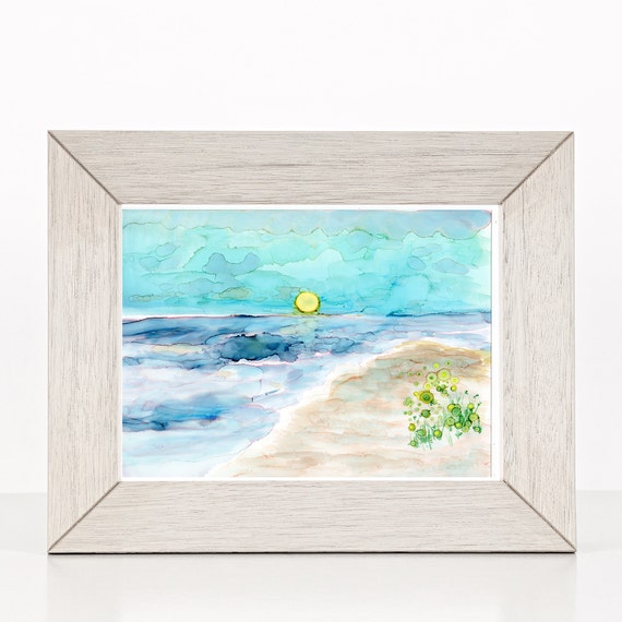 Pintura De Playa Sencilla Paraíso De Pintura Acrílica Playa Arena: