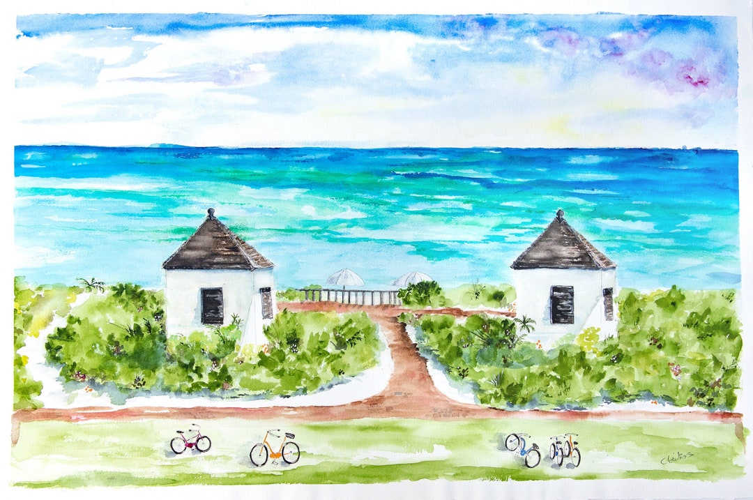 Original Rosemary Beach Watercolor Painting: 30A Florida Art - Etsy