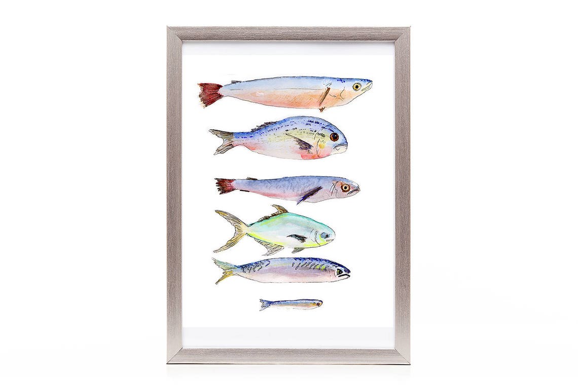 Saltwater Fish Art Print Giclee Print From Hand Painted | Etsy