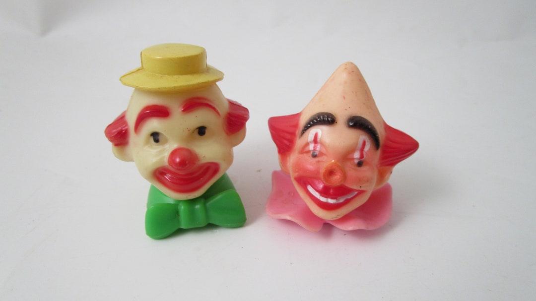 Vintage Plastic Clown Cake Toppers Wilton Baking Circus Birthdays Hand ...