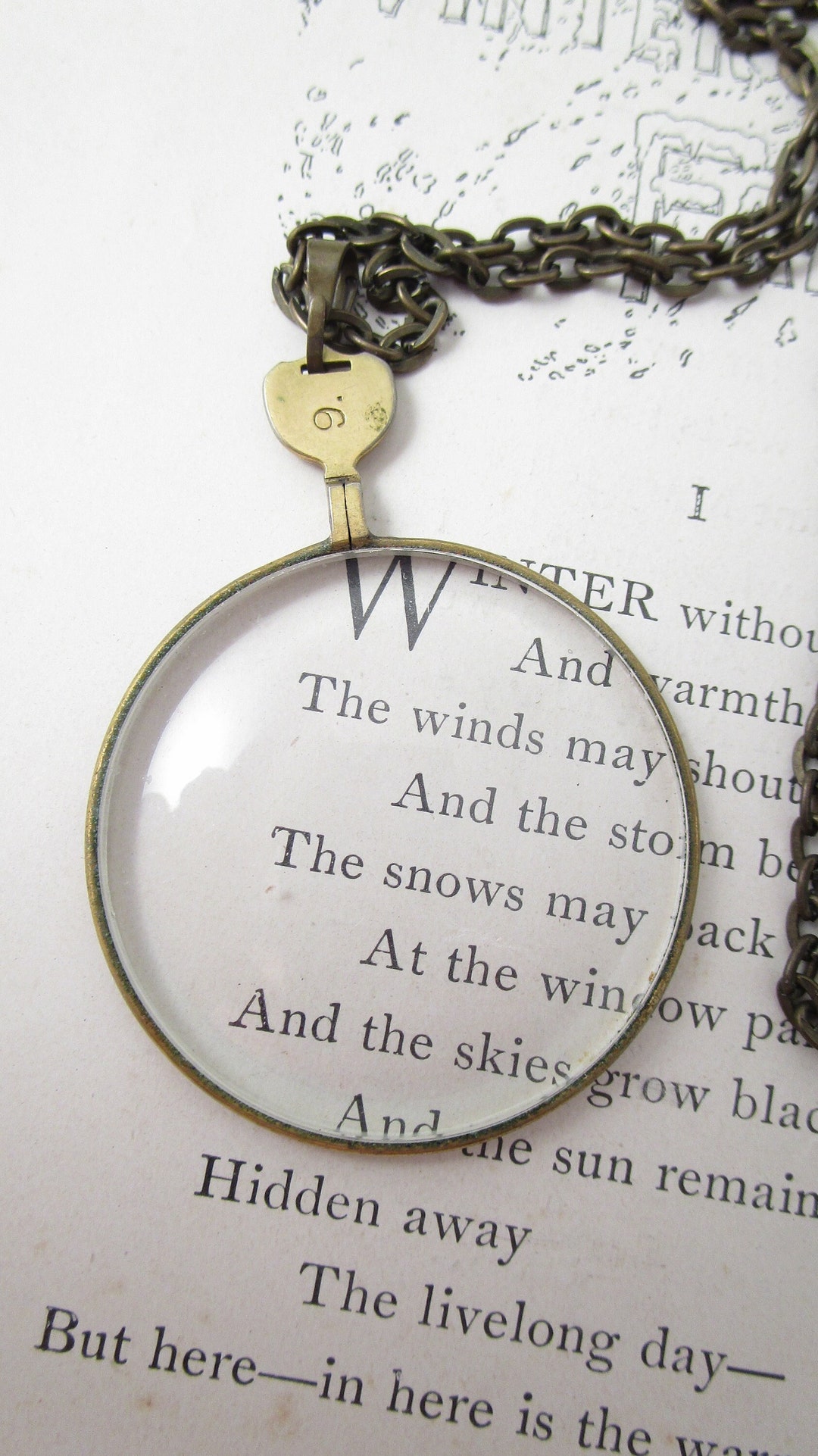 Vintage Optometrist Ocular Glass Lens Gold Metal Chain Necklace ...