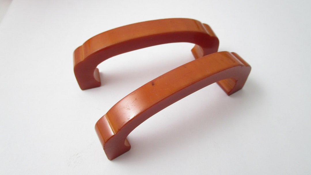 2 Vintage Bakelite Drawer Pulls 3 3/4" Long 3 1/4" on Center ...