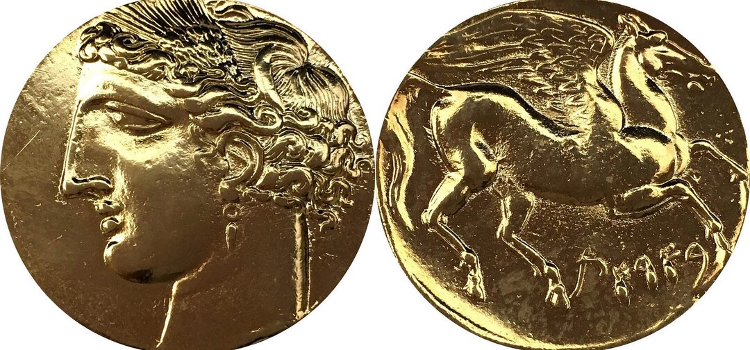 Tanit Goddess of Carthage & Pegasus Winged Horse, Famous Greek ...