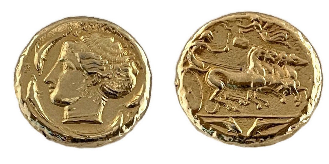 Arethusa and Chariot, Quadriga With Nike Above, Patron Nymph of ...