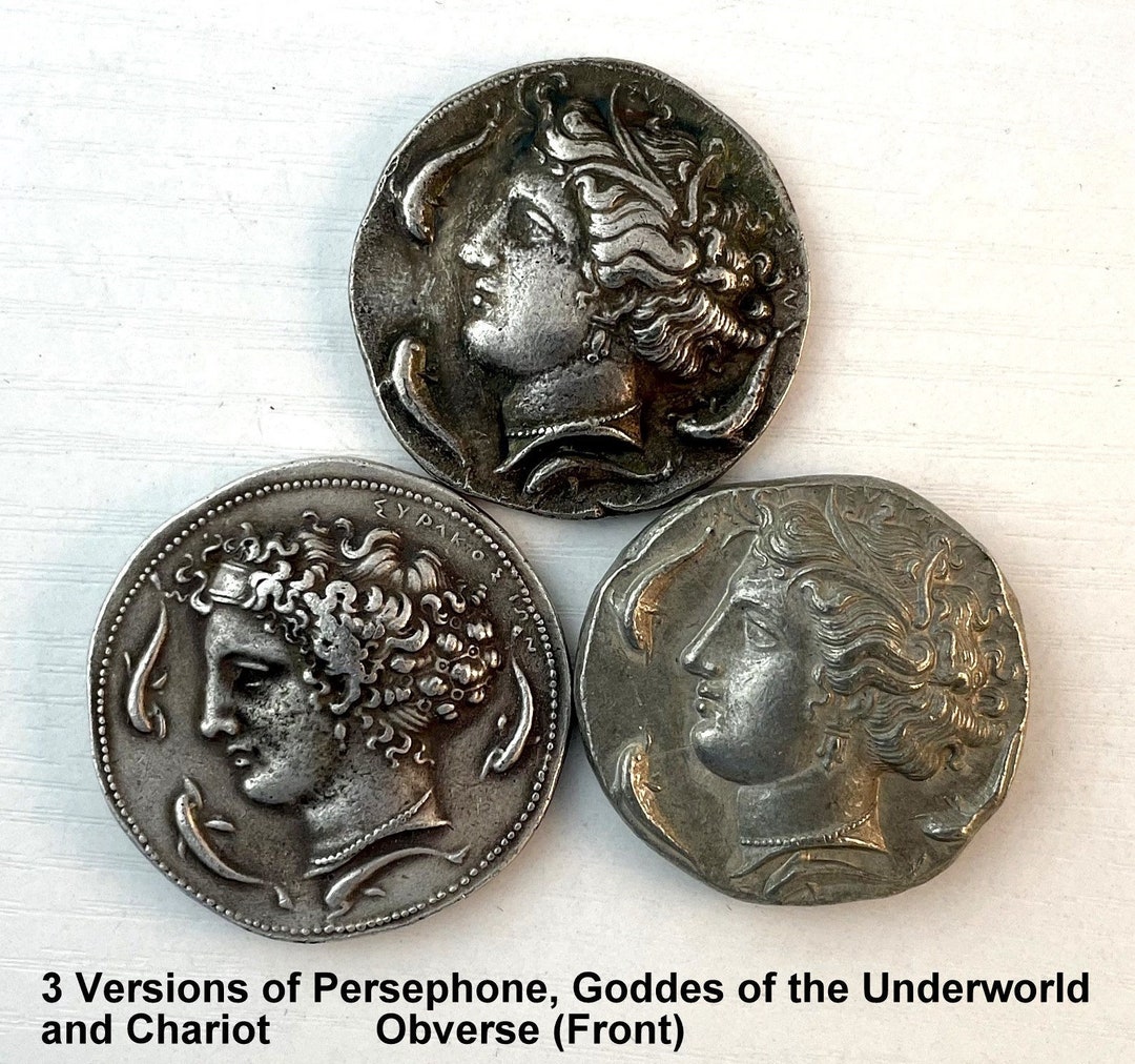 3 Versions of Persephone Coin, Goddess of the Underworld, Loved by ...