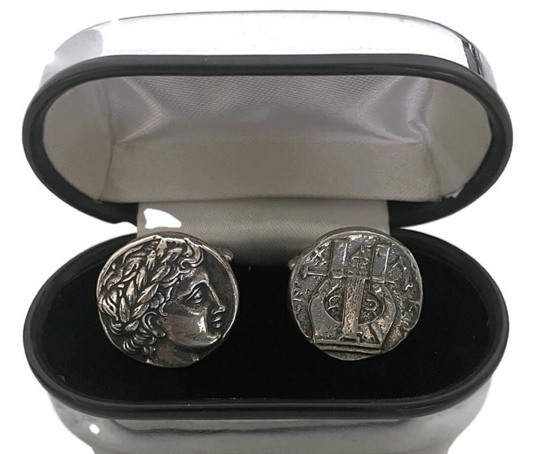 Apollo & Lyre, Ancient Greek Replica Coin Cuff Links, Son of Zeus Great ...