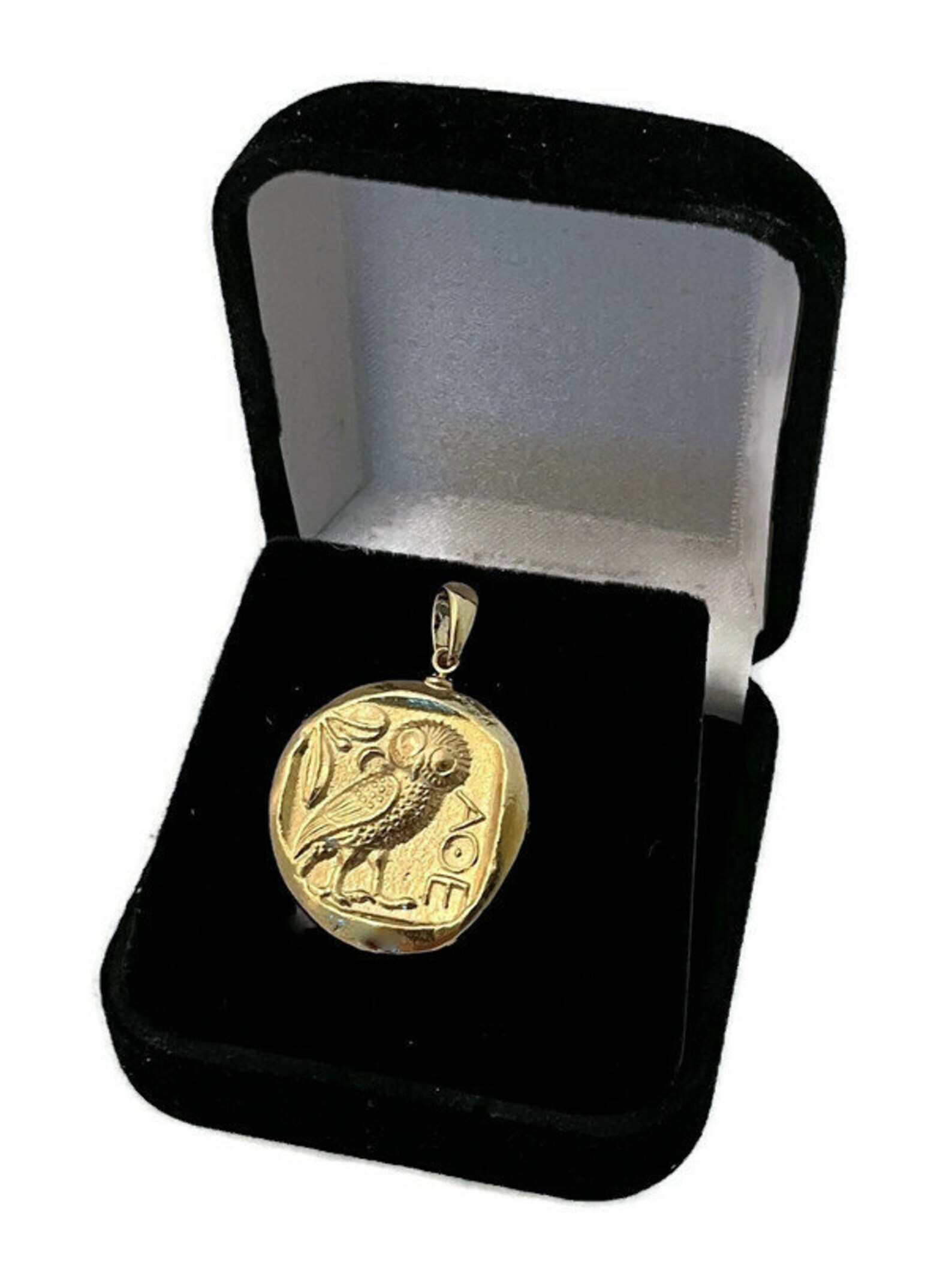 Athena & Owl Greek Coin Pendant. Goddess of Wisdom, "mark of Athena ...