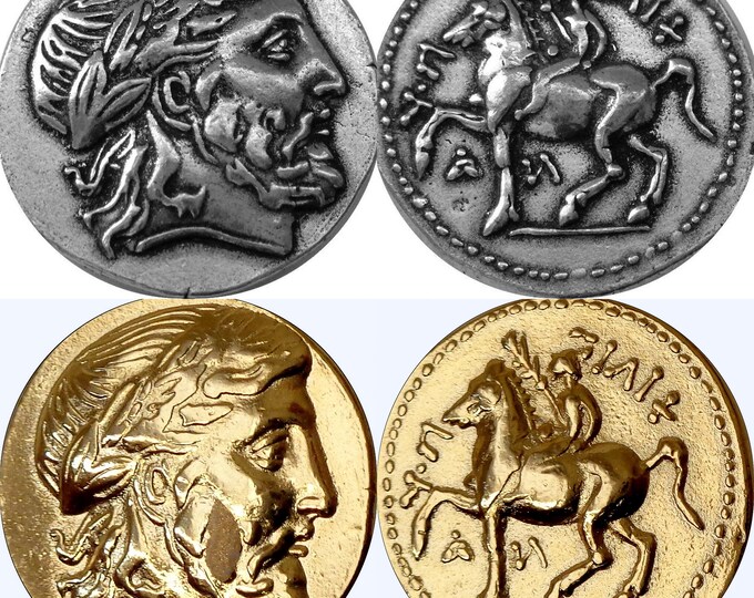 Zeus & Horse Famous Greek Mythology Coin, King of the Gods, for Percy ...