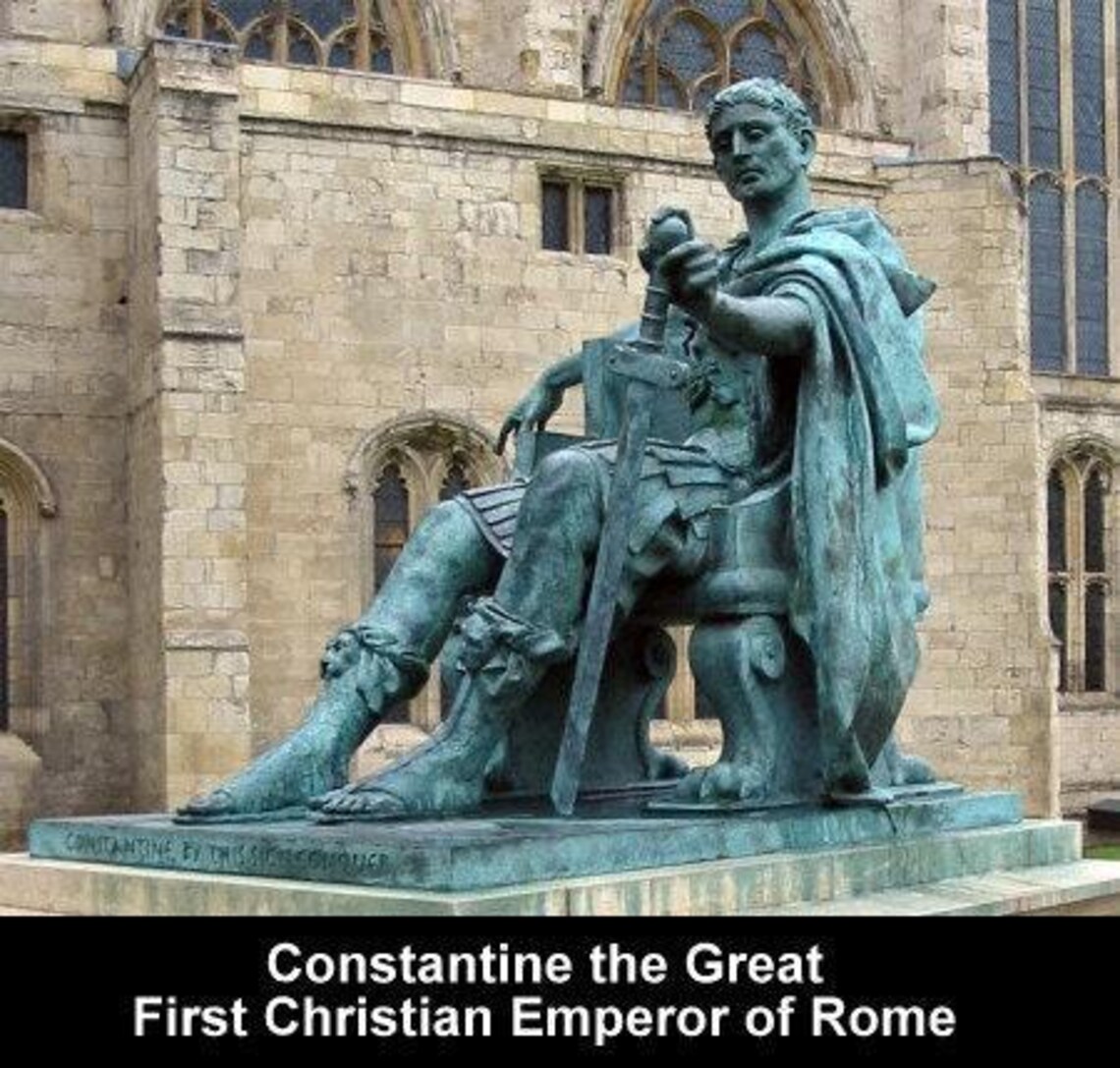 Constantine the Great, 2 Victories, Famous Roman Historical Coin, First ...