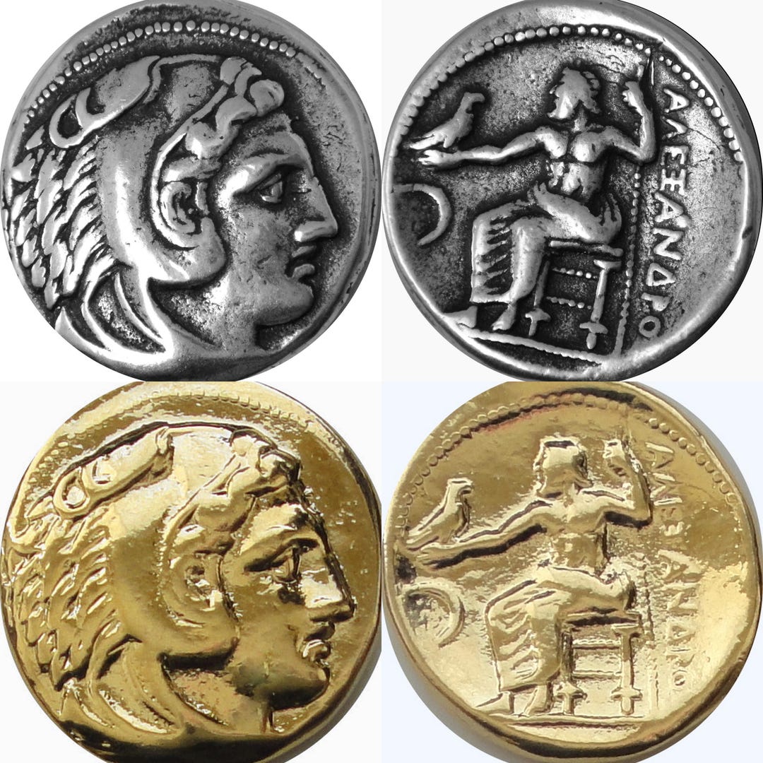 Alexander the Great and Zeus, Famous Ancient Greek Mythology Coin ...