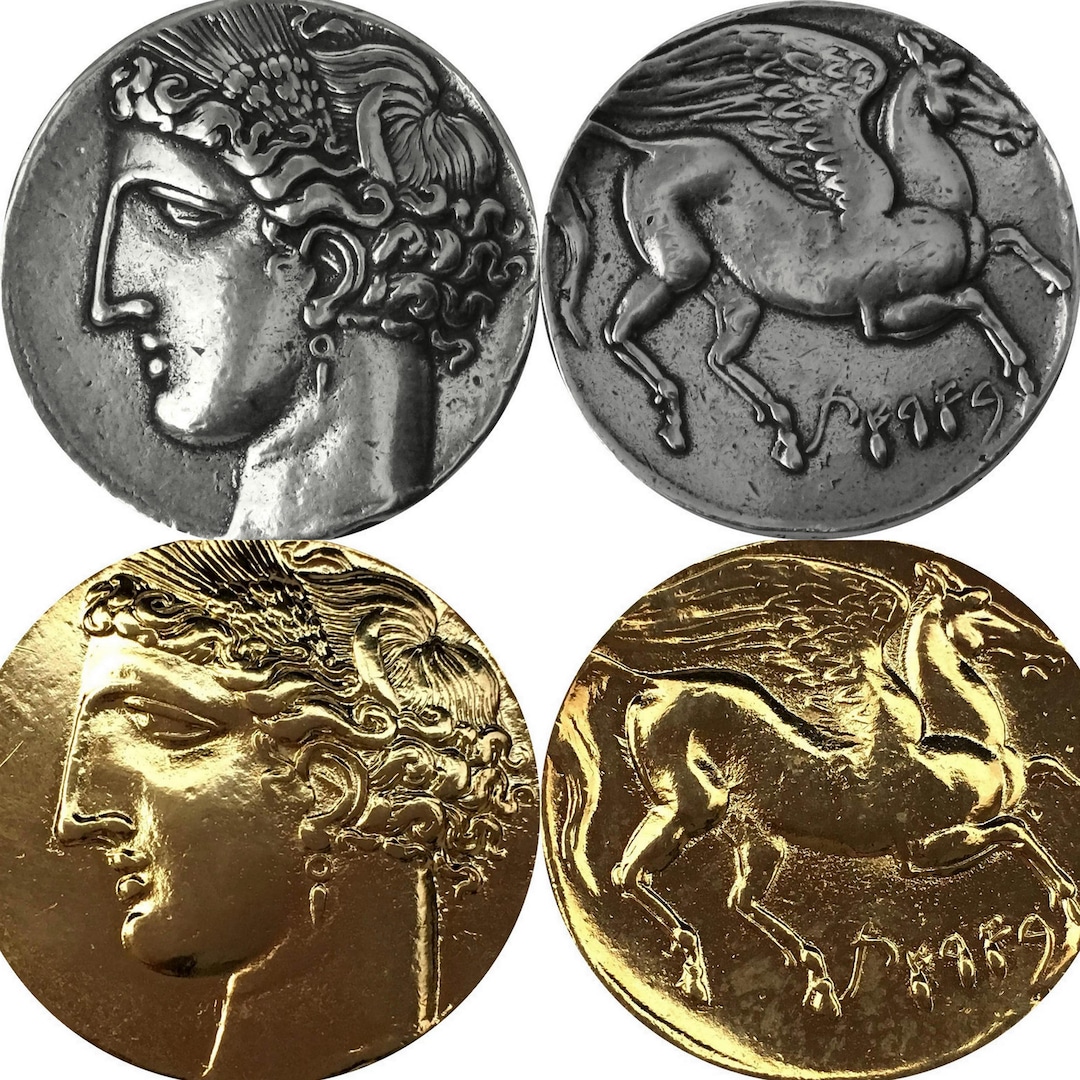 Tanit Goddess of Carthage & Pegasus Winged Horse, Famous Greek ...