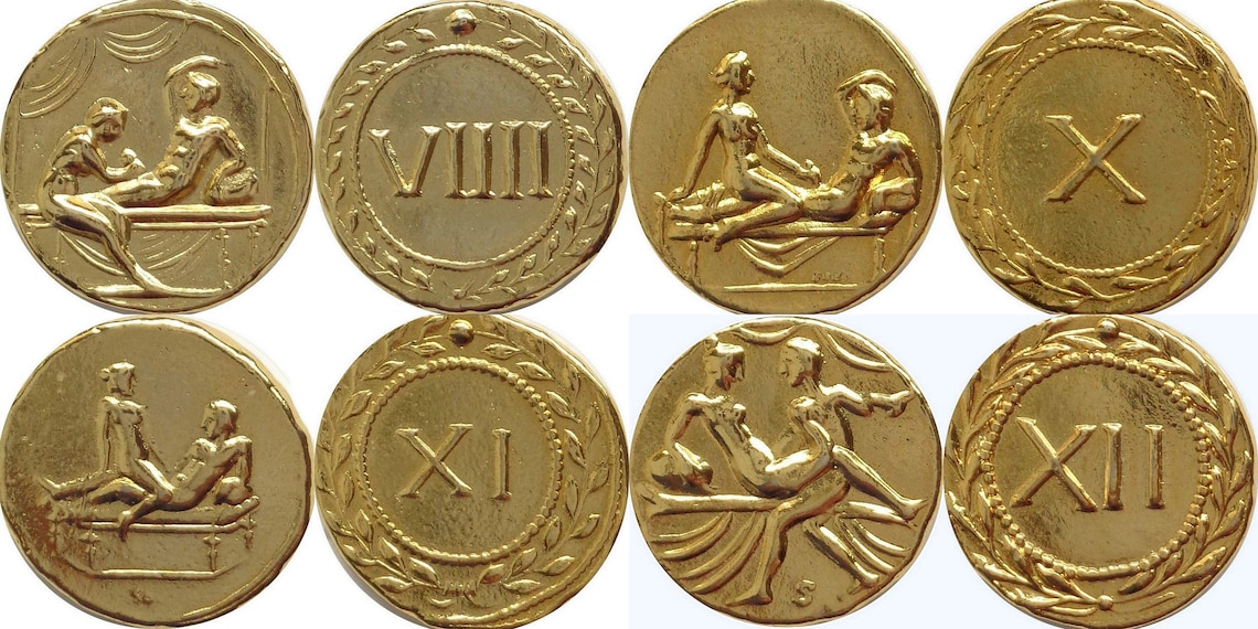 Roman Brothel Tokens SET of 16 Tokens Spintria Roman Empire - Etsy