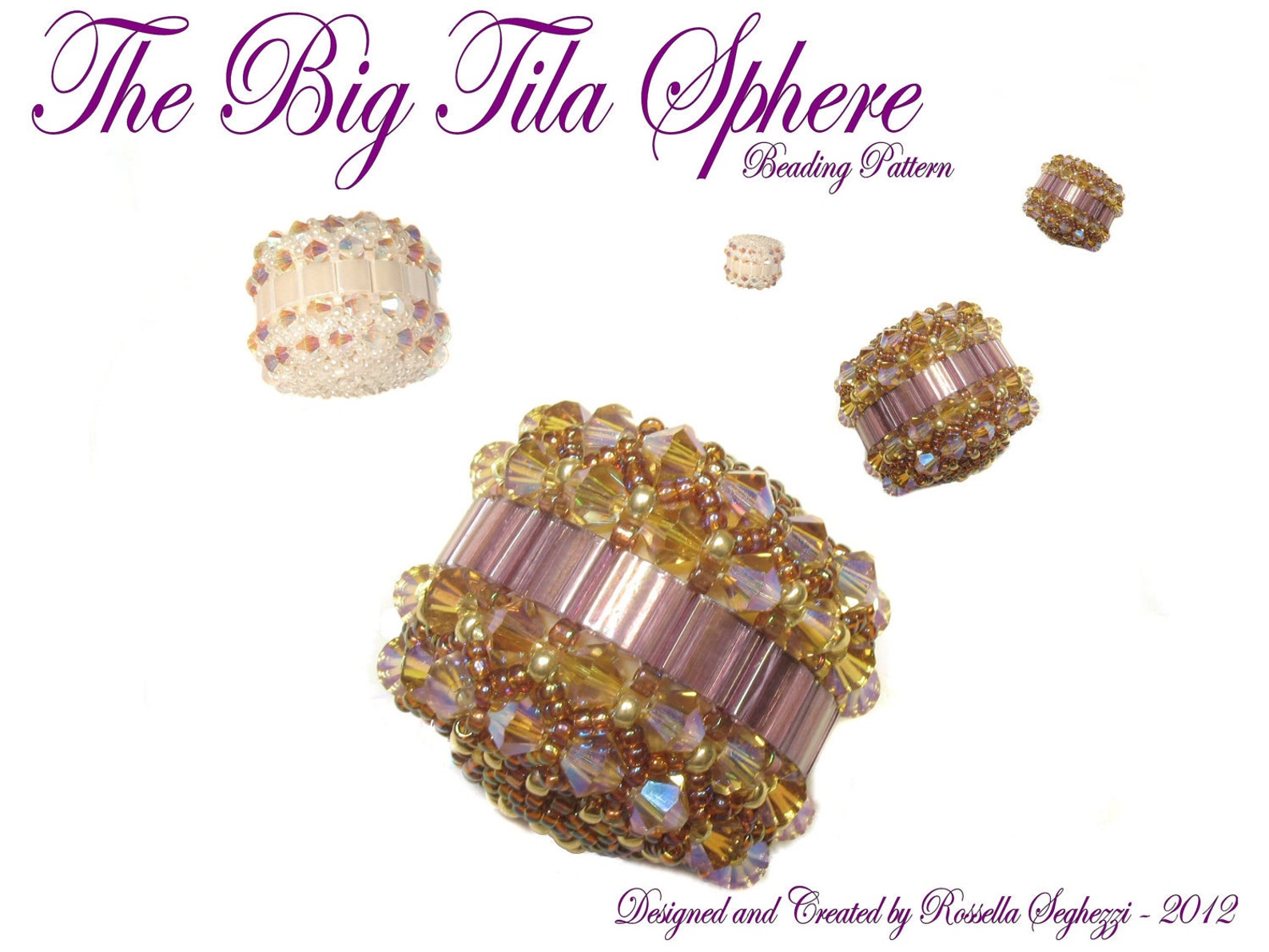 Beaded Bead Pattern The Big Tila Sphere Pdf file Only for - Etsy España