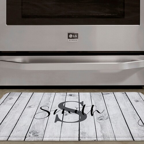 Farmhouse Personalized Rounded Kitchen Mat Personalized - Etsy