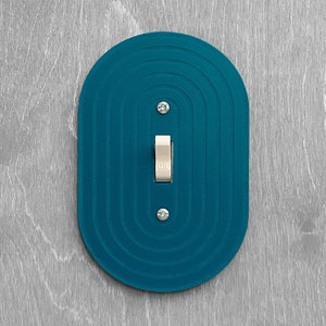 Vintage Mid Century Modern Peacock Blue Light Switch Plate Cover - Etsy