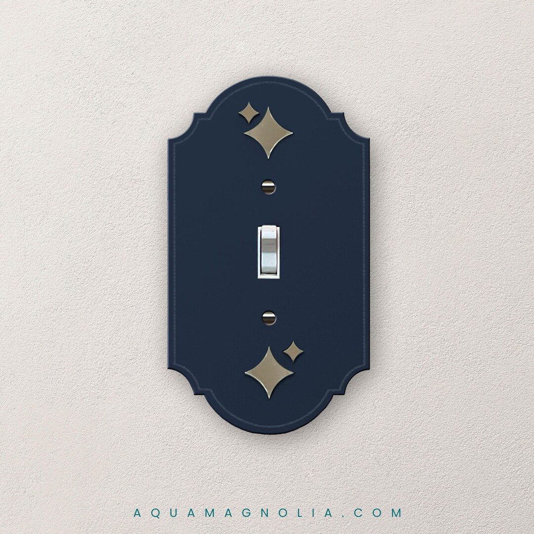 Vintage Mid Century Modern Blue Light Switch Plate Cover - Etsy