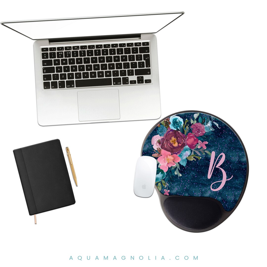 Personalized Pink and Blue Gel Wrist Rest Mouse Pad - Etsy