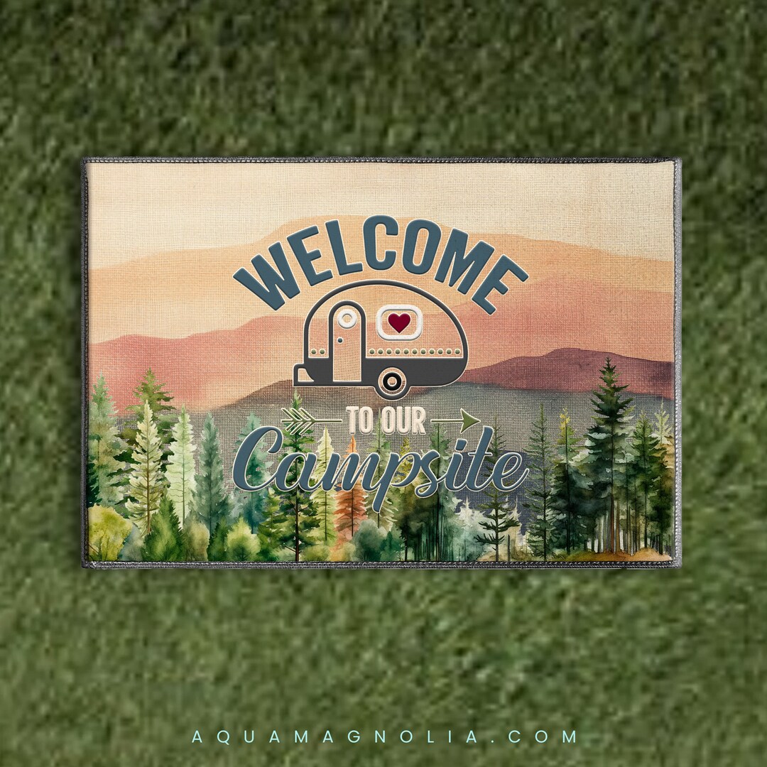 Welcome to Our Camper Door Mat RV Door Mat Motorhome Floor Rug - Etsy