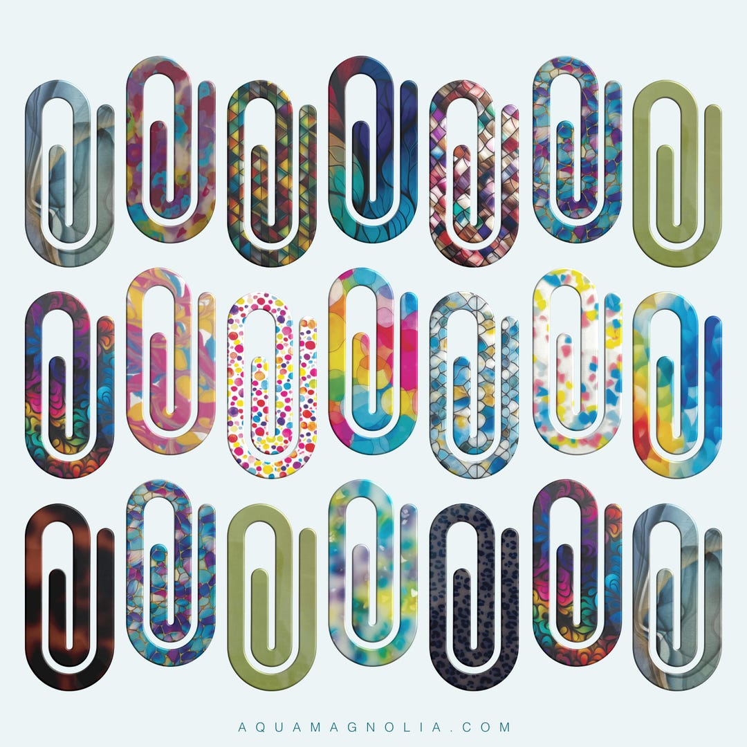 Acrylic Bookmark Paper Clips, Set of 3 Different Sizes, Teacher Gift ...