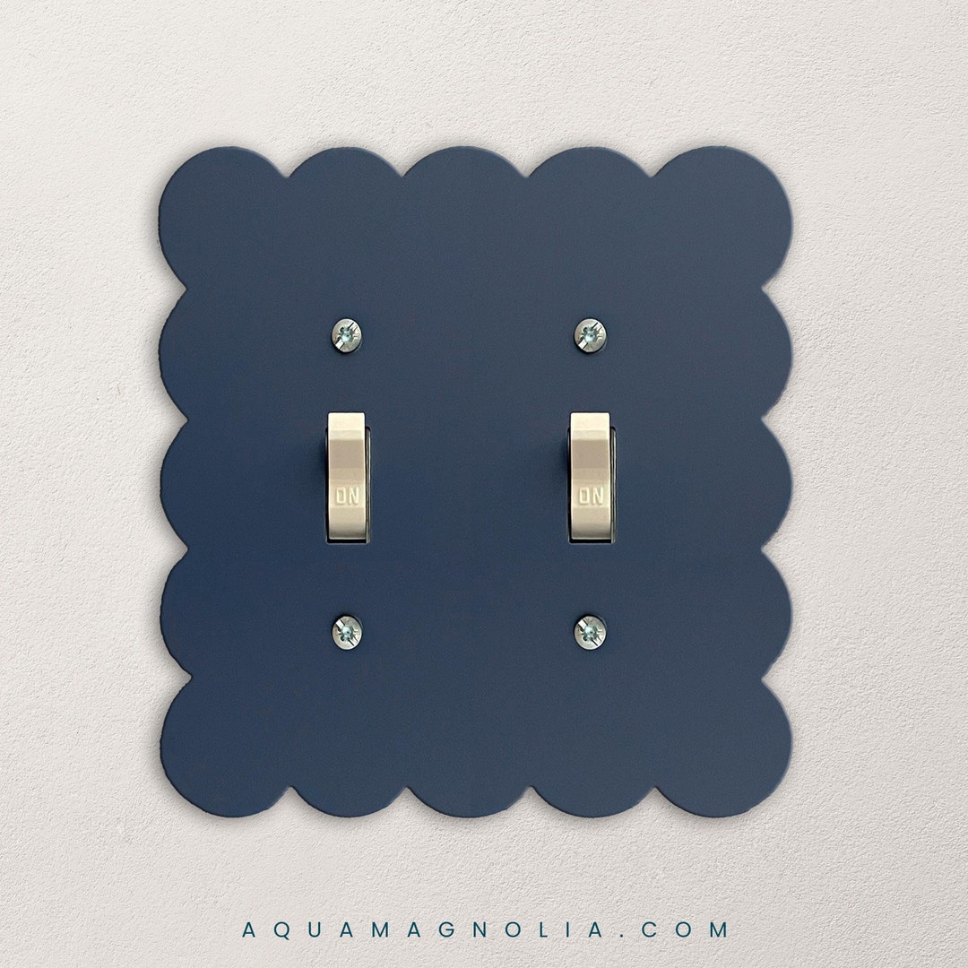 Wavy Wiggle Light Switch Plate - Double Rocker Switch Plate - Squiggle ...