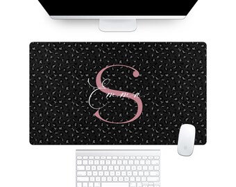 Paint Splatter Green Yellow Print Desk Mat Mousepad Desk - Etsy